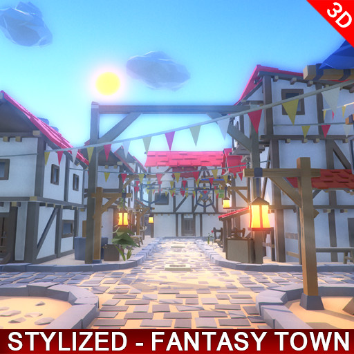 ArtStation - STYLIZED - Fantasy Town