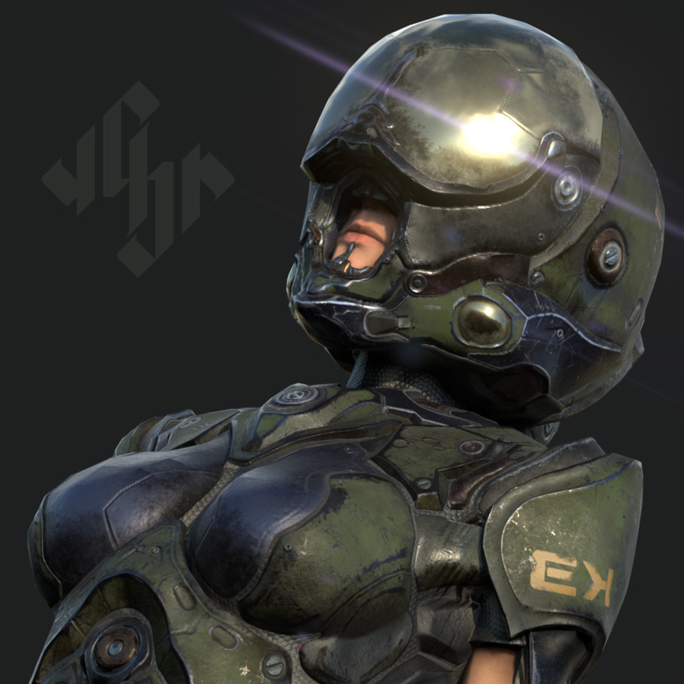 ArtStation - Female soldier - Space trooper
