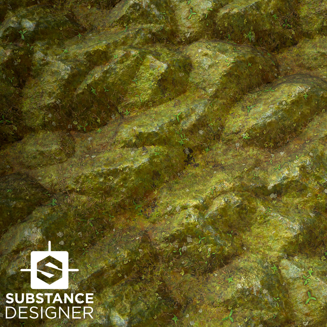 ArtStation - Forest Rock Material, David DeCoster