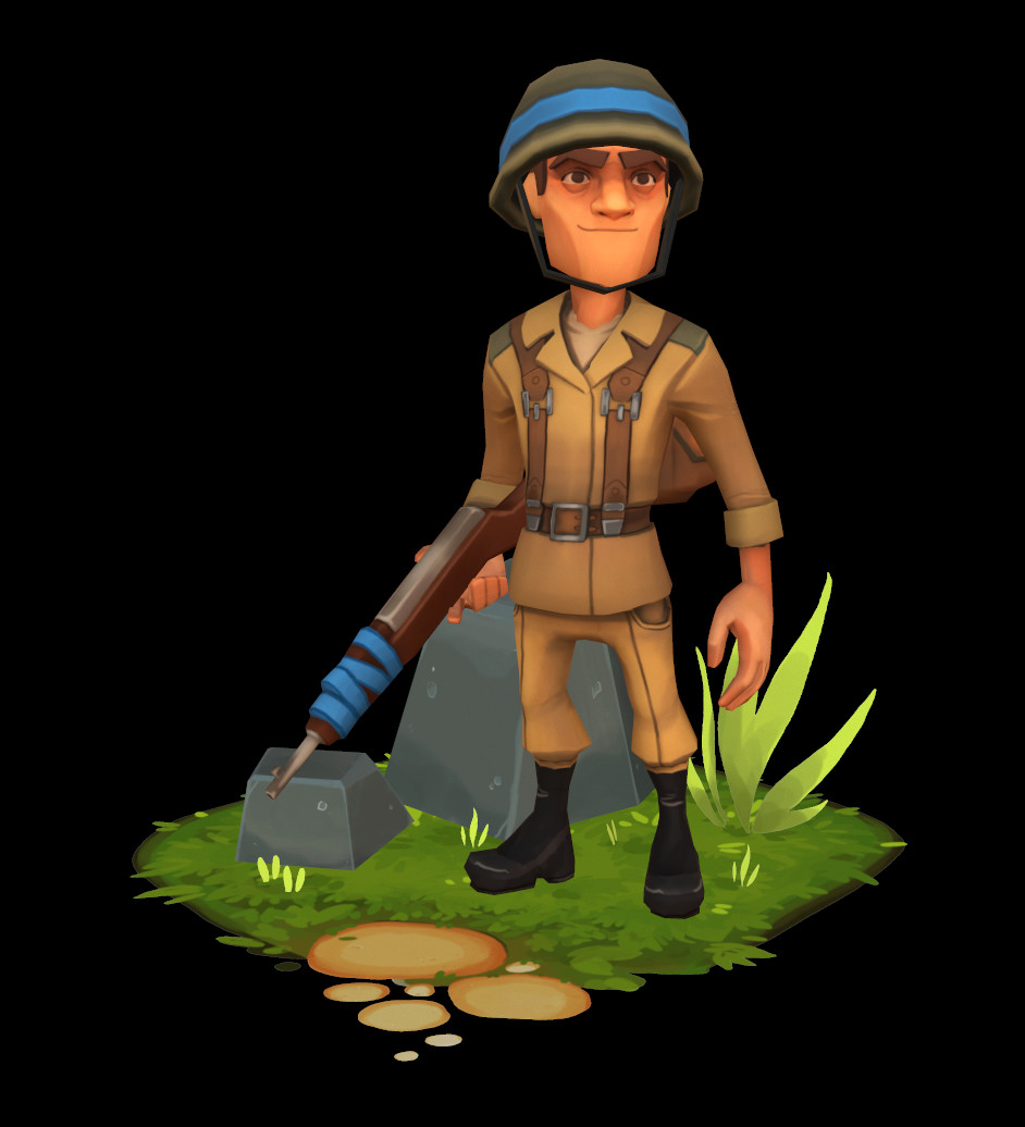 ArtStation - Hand-painted soldier