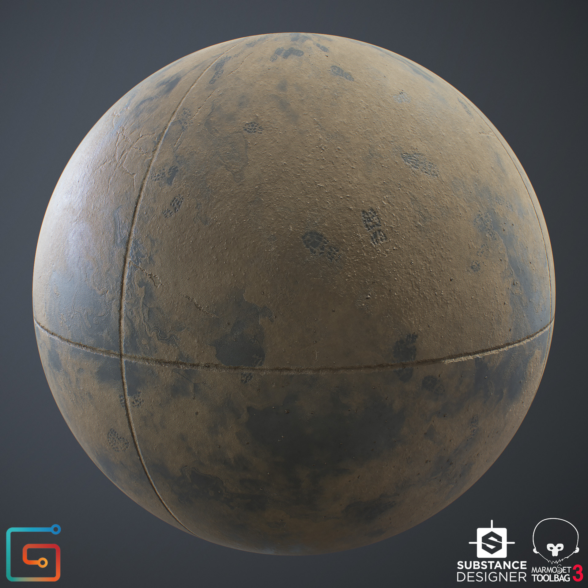 ArtStation - Dusty Concrete - Substance Designer Material