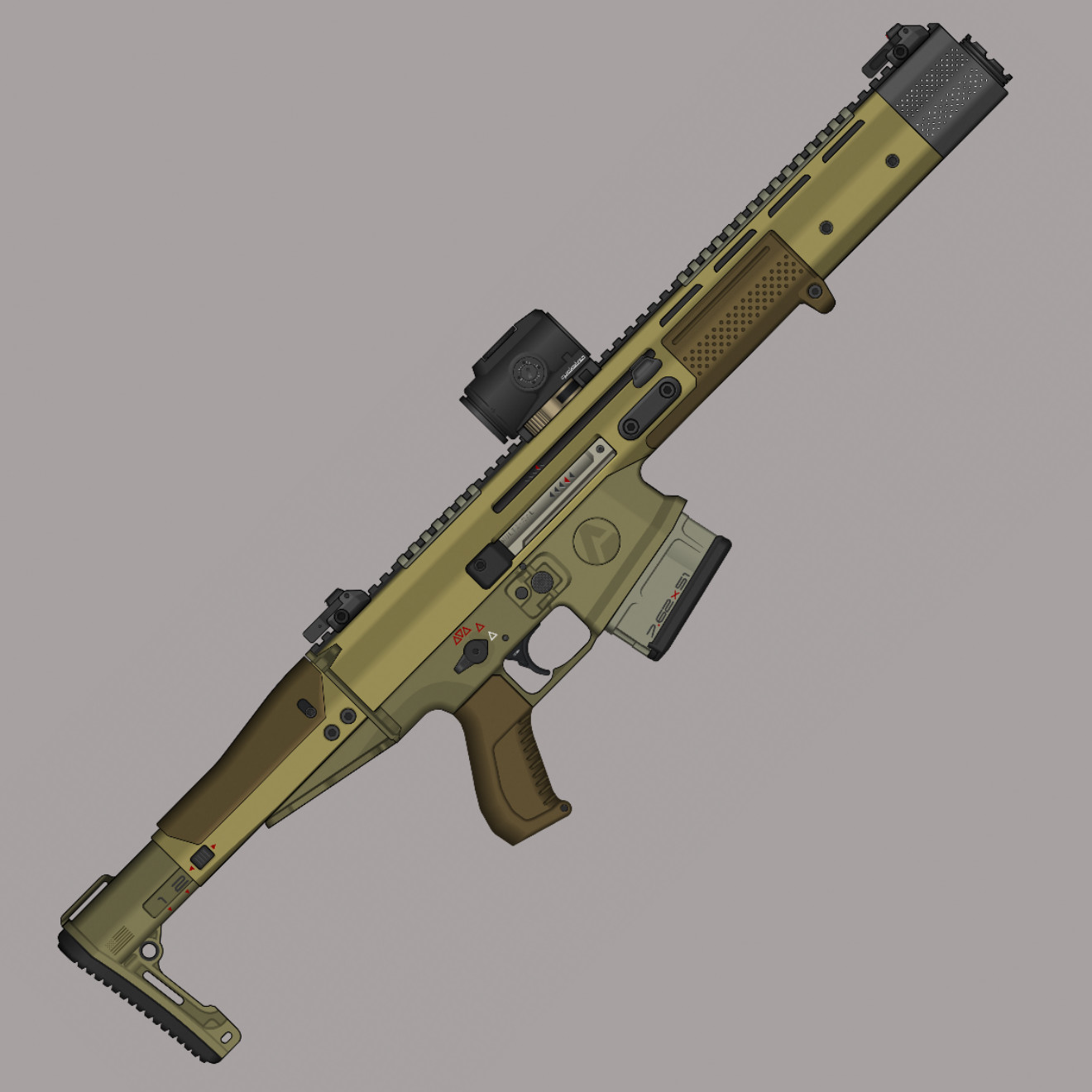 ArtStation - "Desert Fox" Battle Rifle