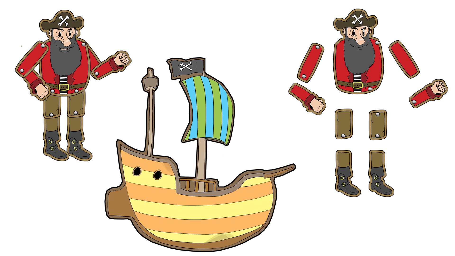 ArtStation - Pirate Game 2D artwork, Kasper Hjelmager