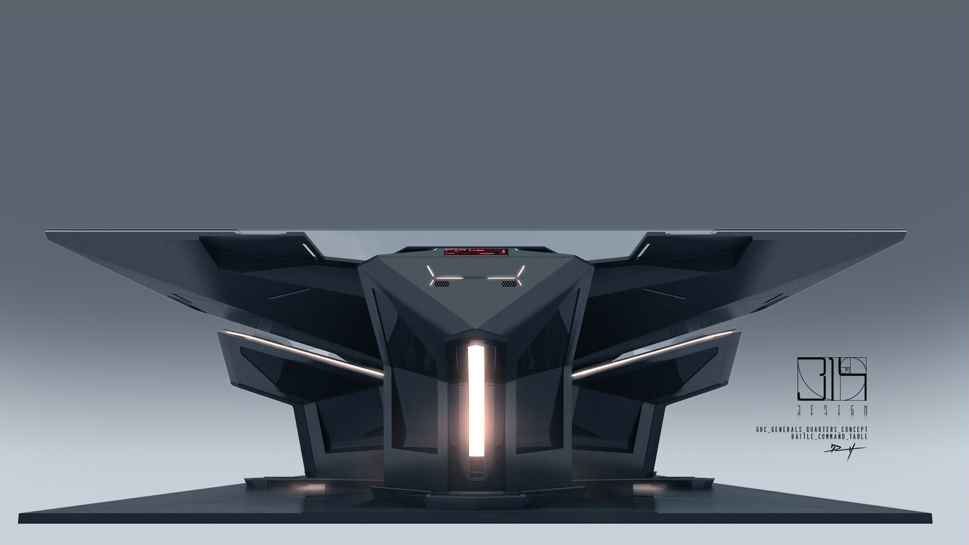 ArtStation - Sci-Fi Apartment - Battle Command Table and Chairs