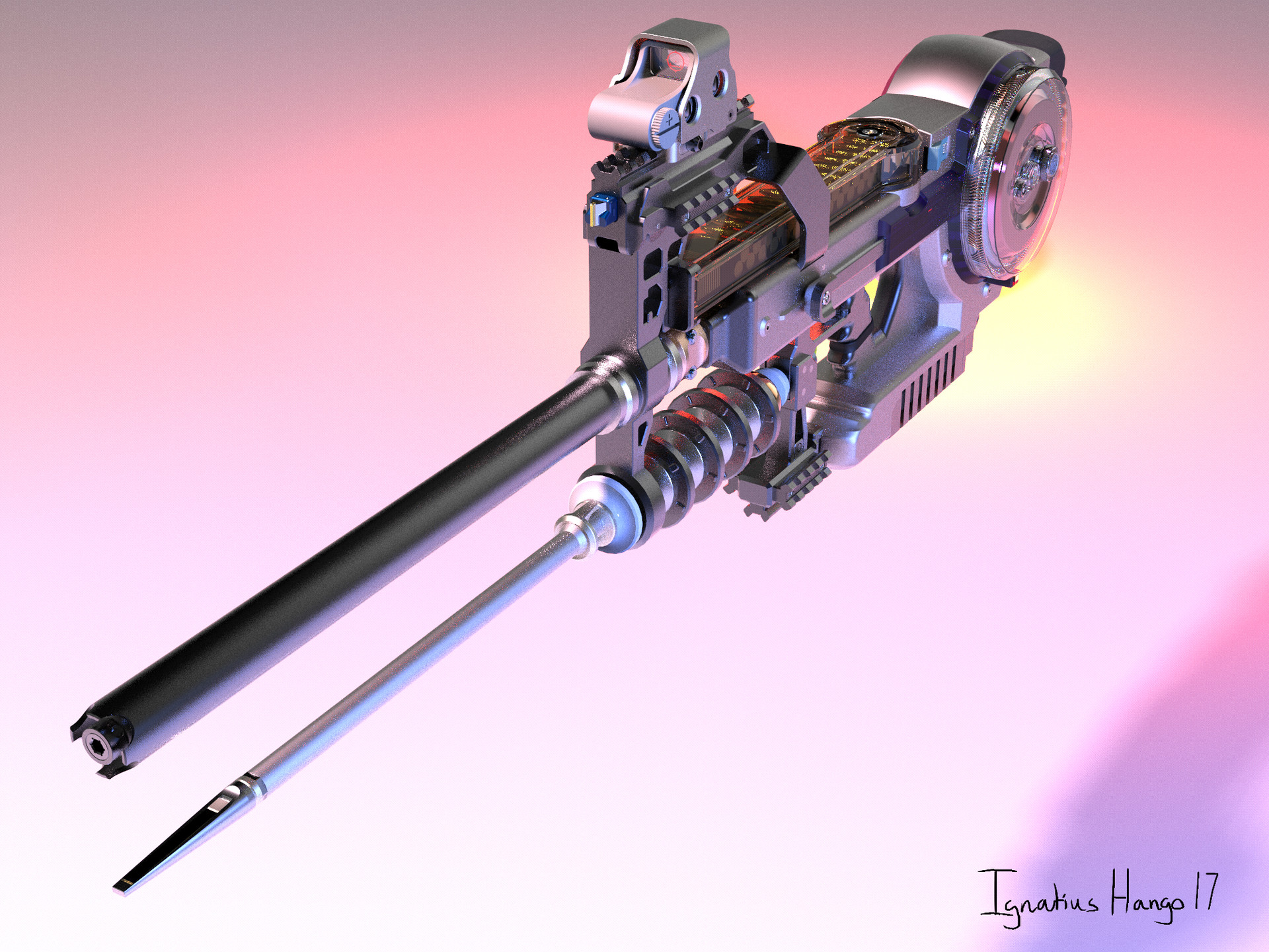 ArtStation - LAR-24 SCHV-DWS “lightning Rifle” renders