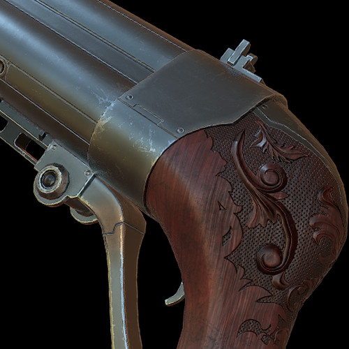 ArtStation - Triple Barrel Pistol