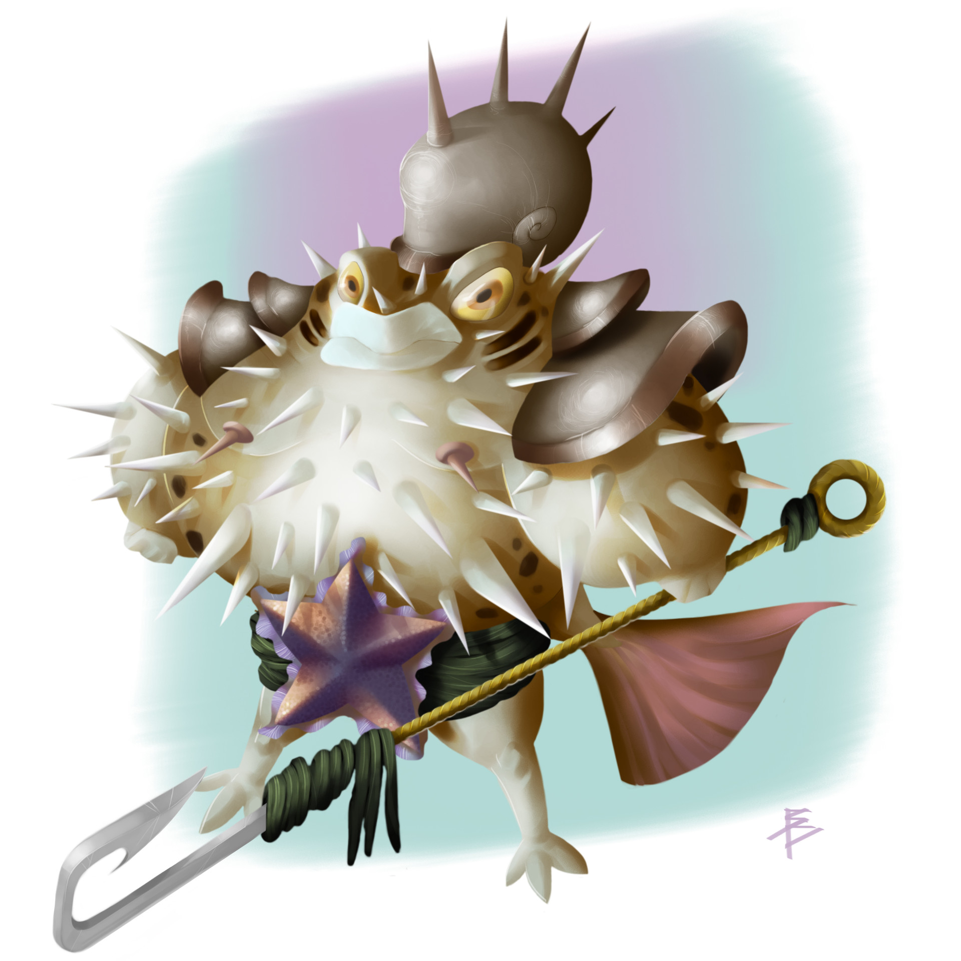 ArtStation - Puffer-fish gladiator