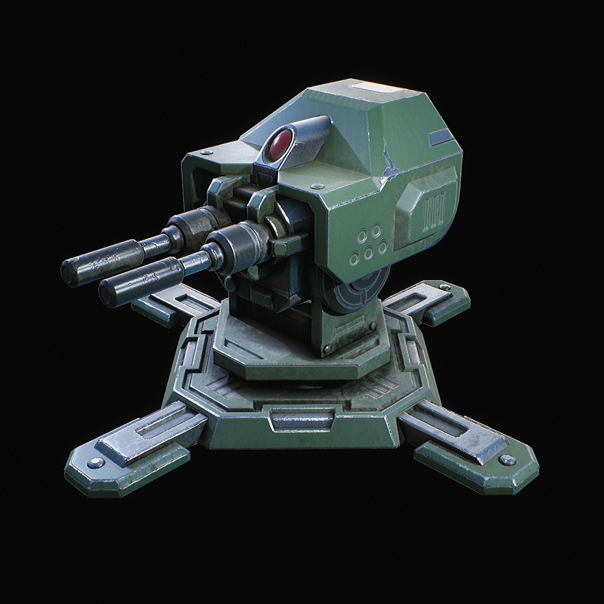ArtStation - Turret - In-game Asset