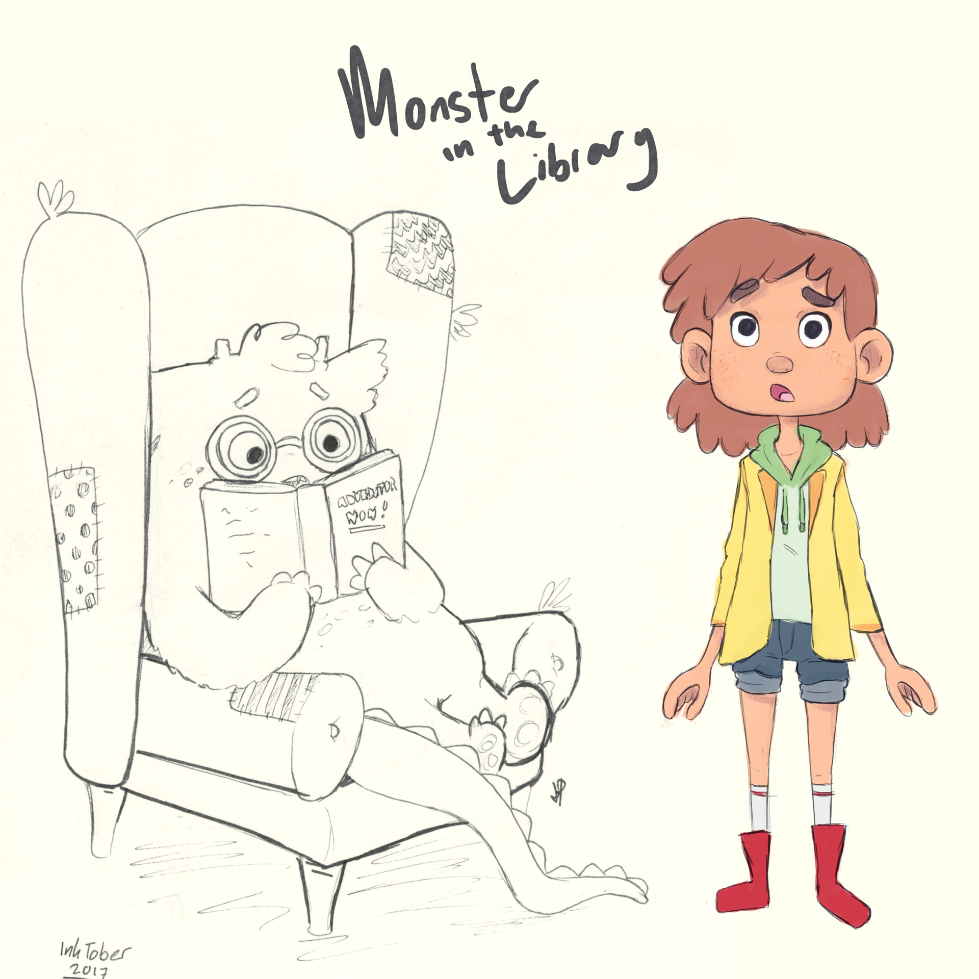 ArtStation - Monster in the Library Development, Hantie Pistorius