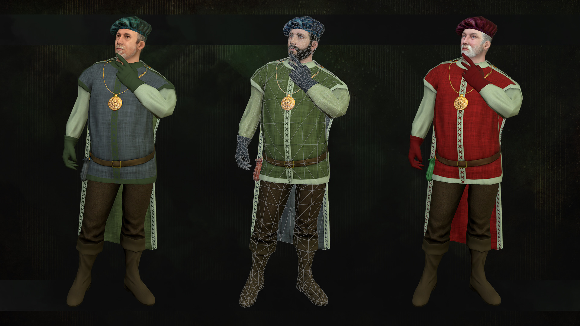 ArtStation - Medieval Rich Citizen (Low poly)
