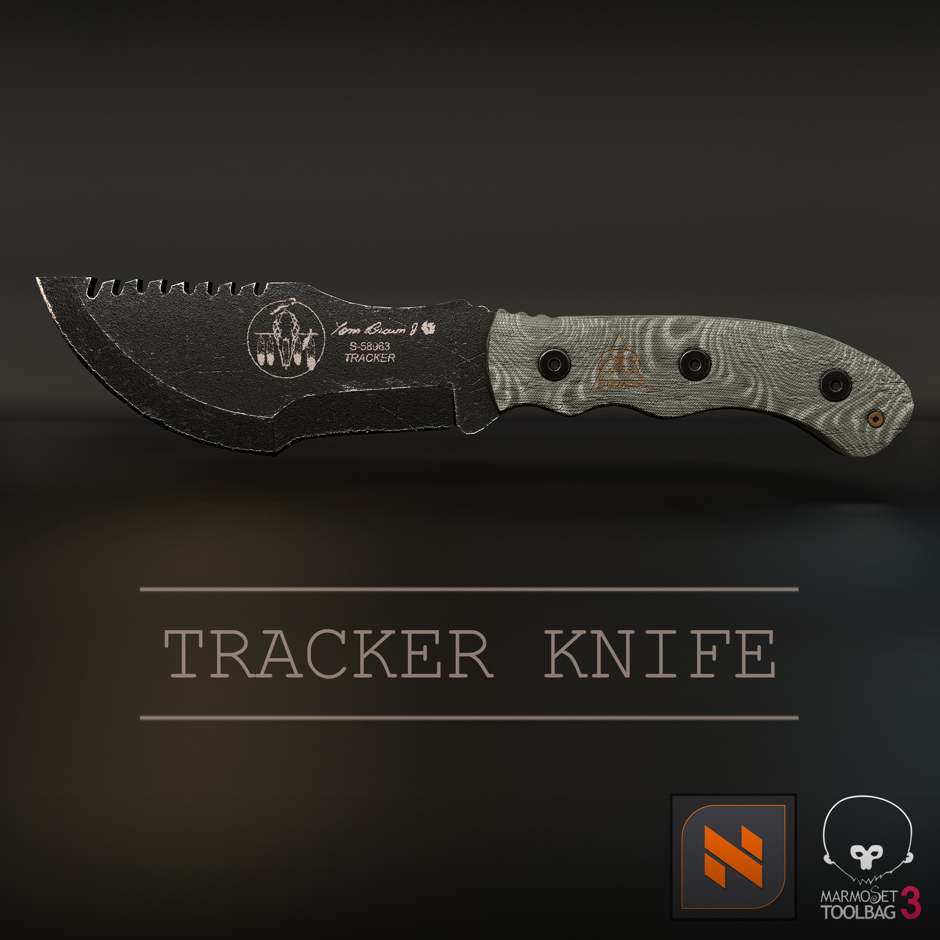 ArtStation - Tom Brown - Tracker Knife, Nikolaos Kaltsogiannis