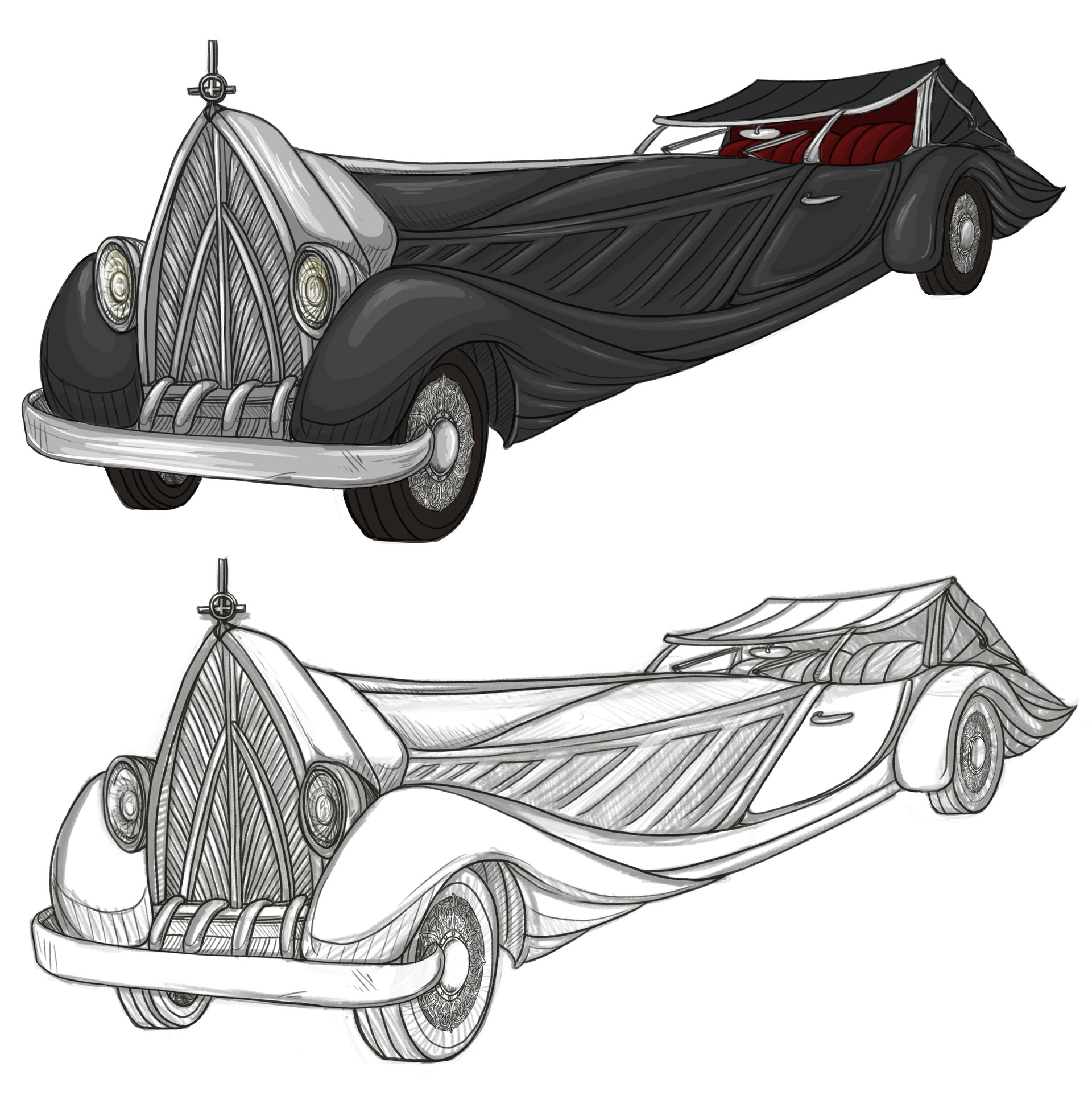 ArtStation - The Devil's Car (styled for animation)