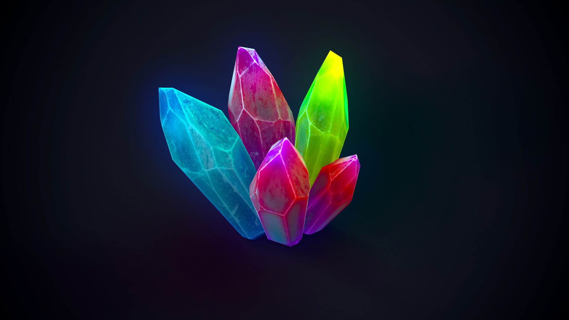 ArtStation - Color crystal rock