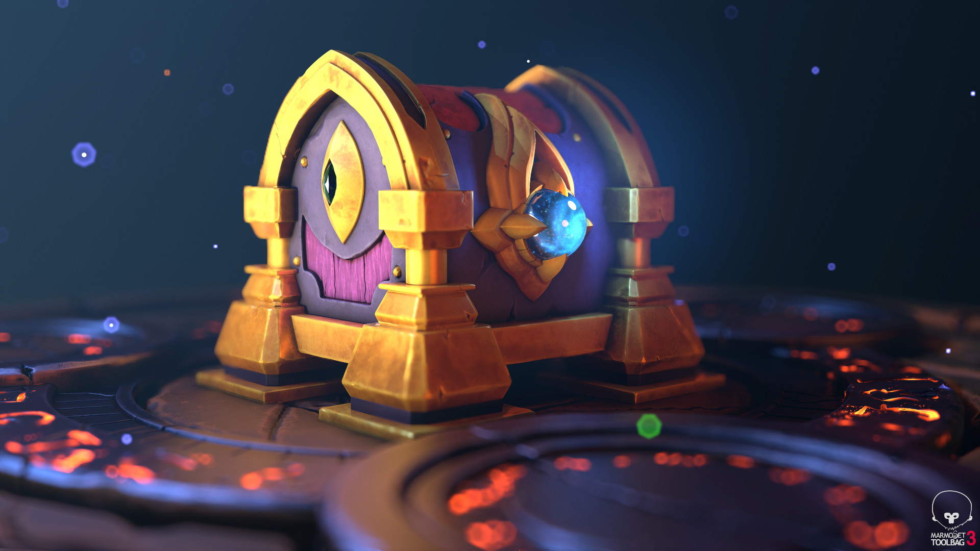 ArtStation - Fire wizard chest