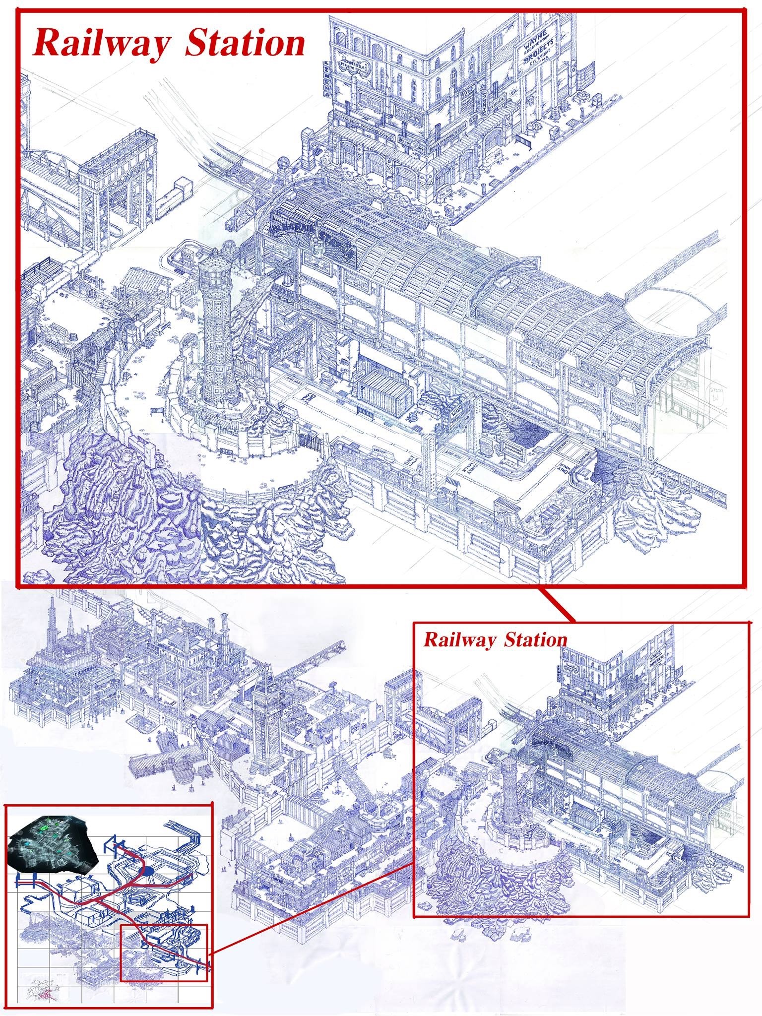 ArtStation - Batman Arkham City !!!! (Railway Station)