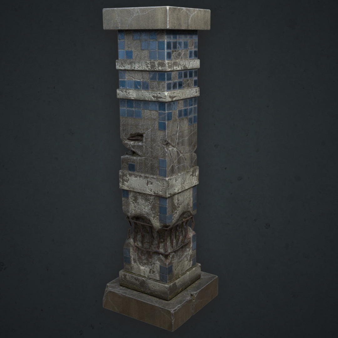 ArtStation - Broken Subway Pillar (Project Breakdown)