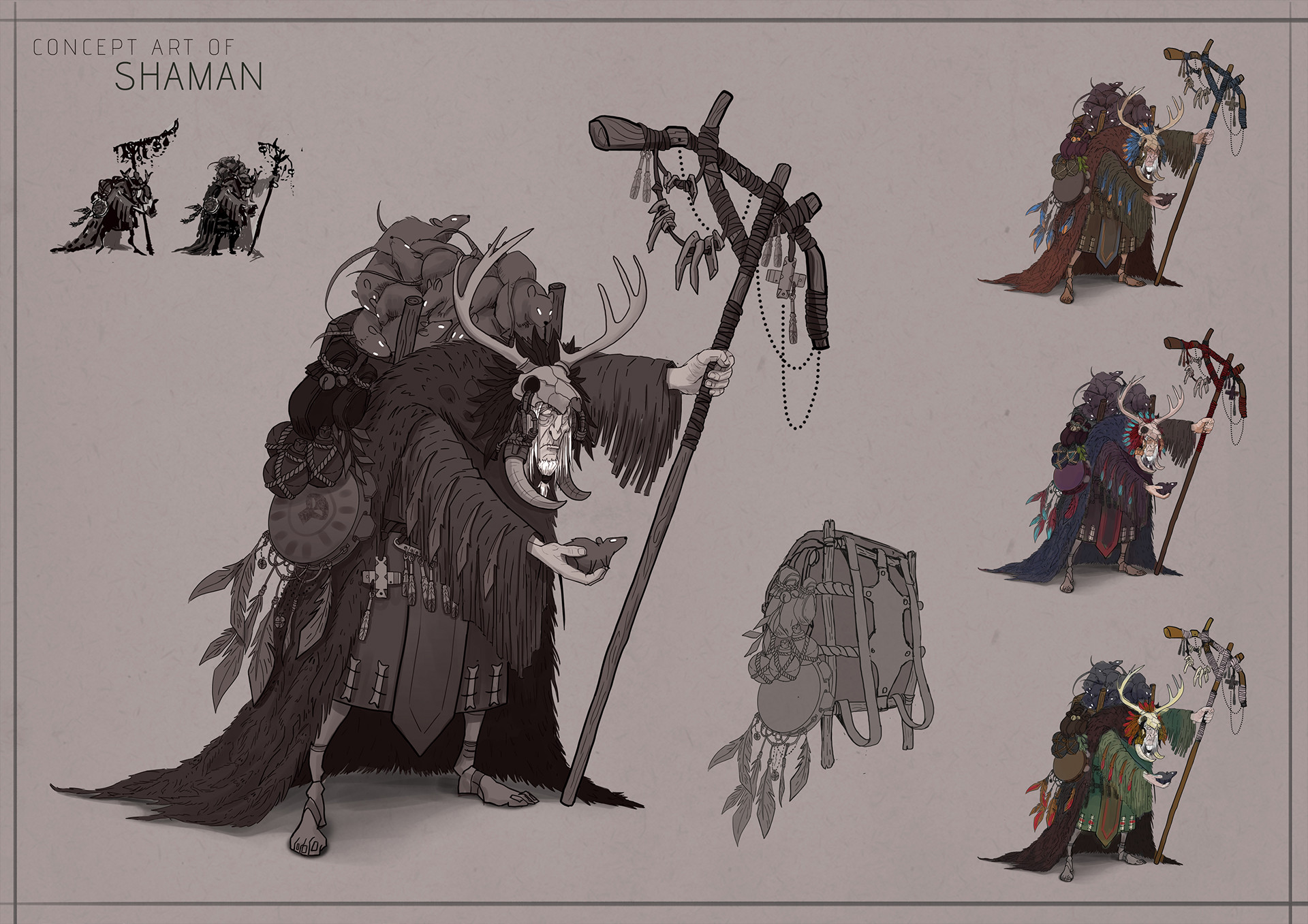 ArtStation - Concept character design of Shaman