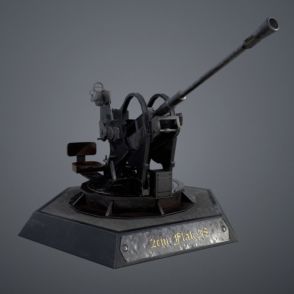 ArtStation - German 2 cm Flak 38