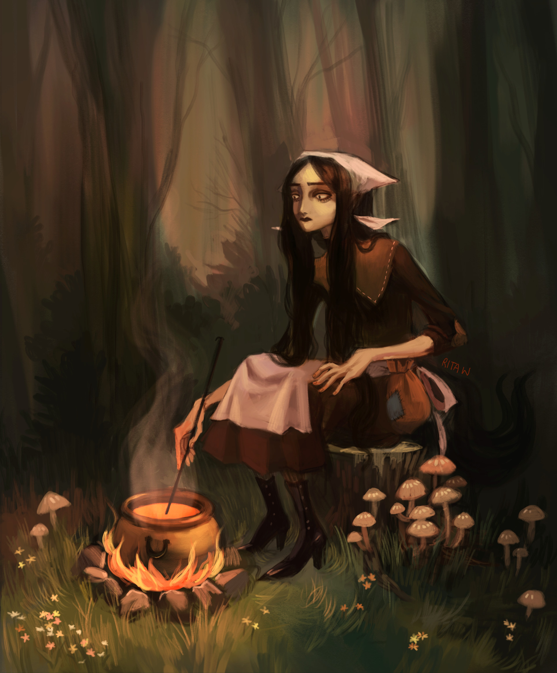 ArtStation - disgruntled witch
