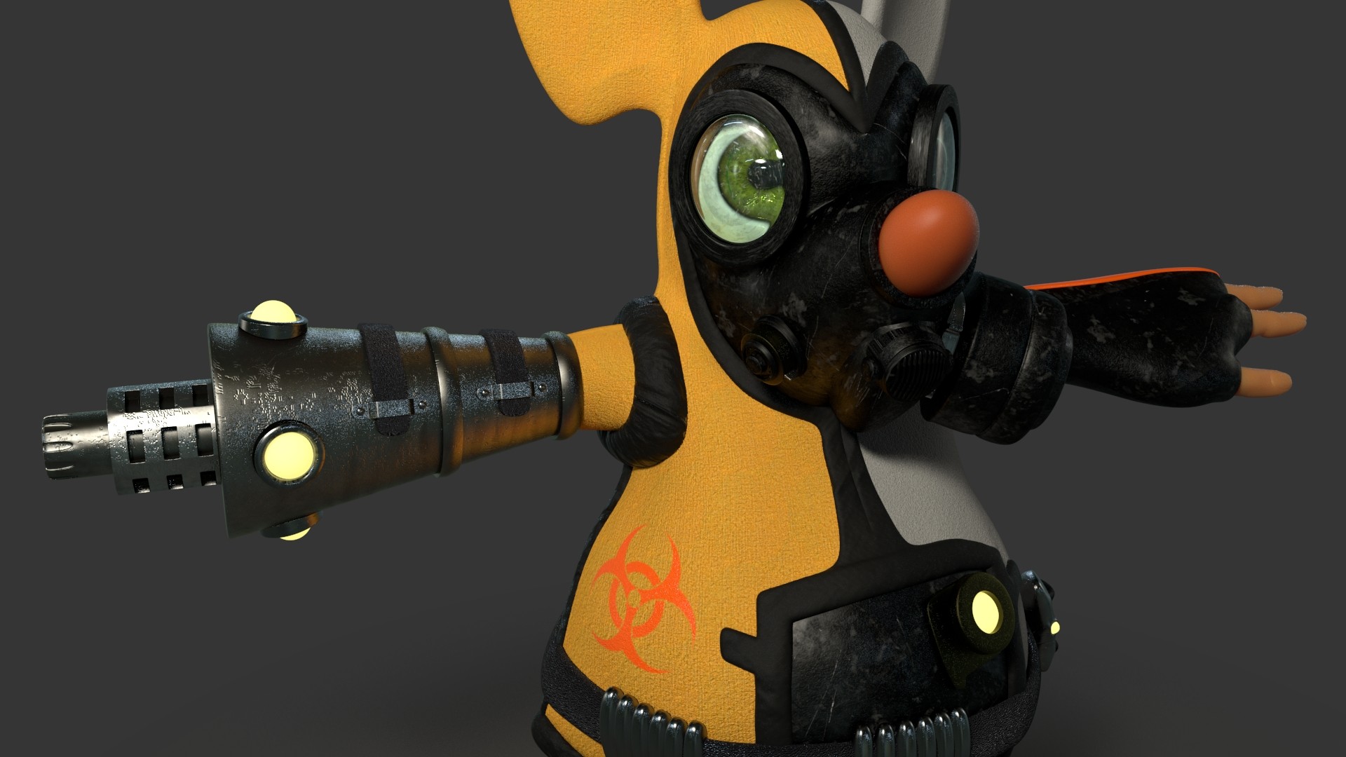 ArtStation - Hazmat Rat - Texturing and Modeling