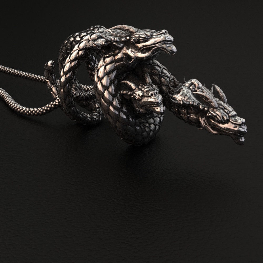 ArtStation - Triple dragon pendant