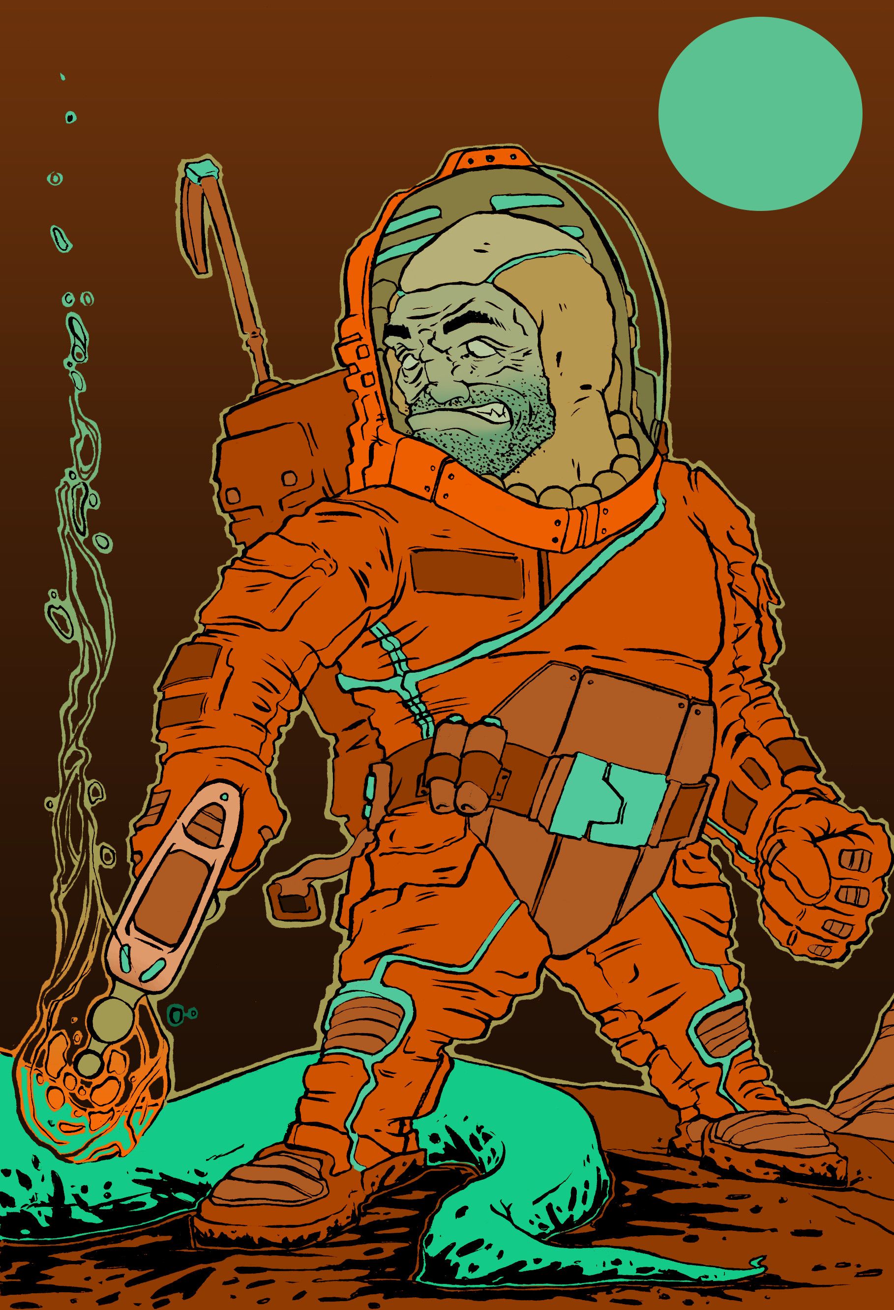 ArtStation - "Dead Space Worm" Sketch & Color