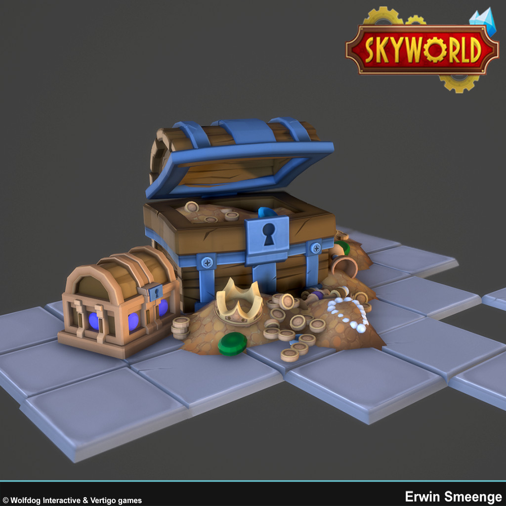 ArtStation - Throne room treasure chest - Skyworld