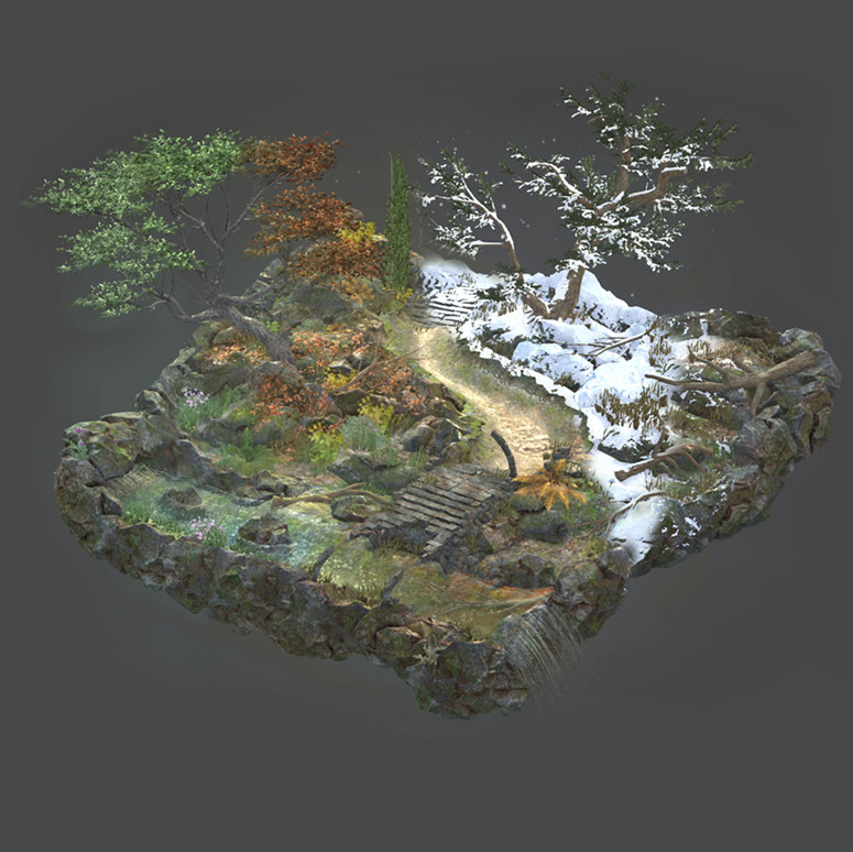 ArtStation - Realtime four seasons animation in game engine