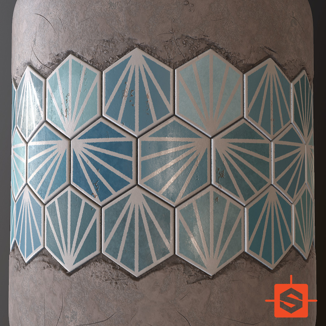 ArtStation - hexagon tile