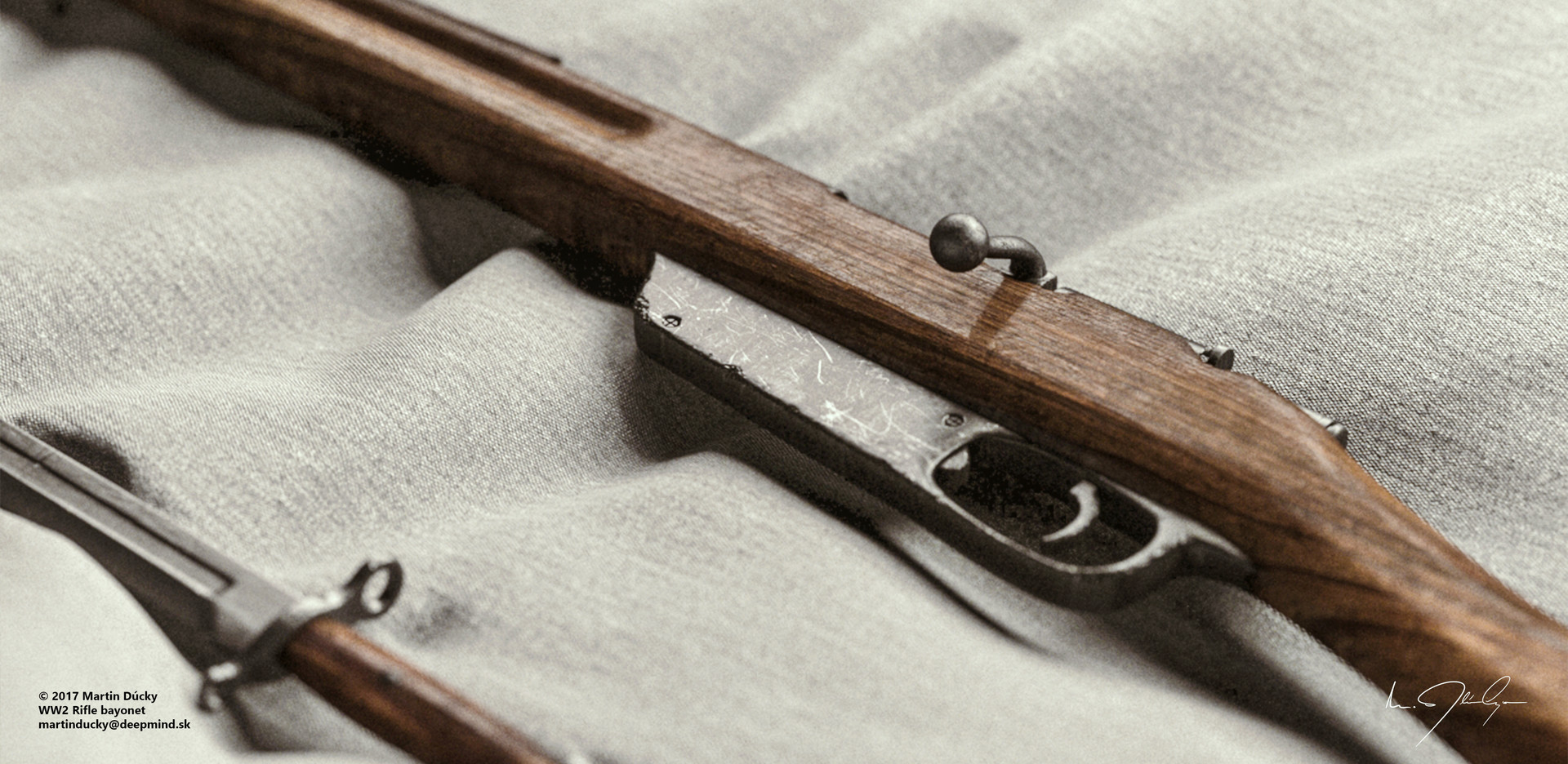 ArtStation - WW2 rifle bayonet