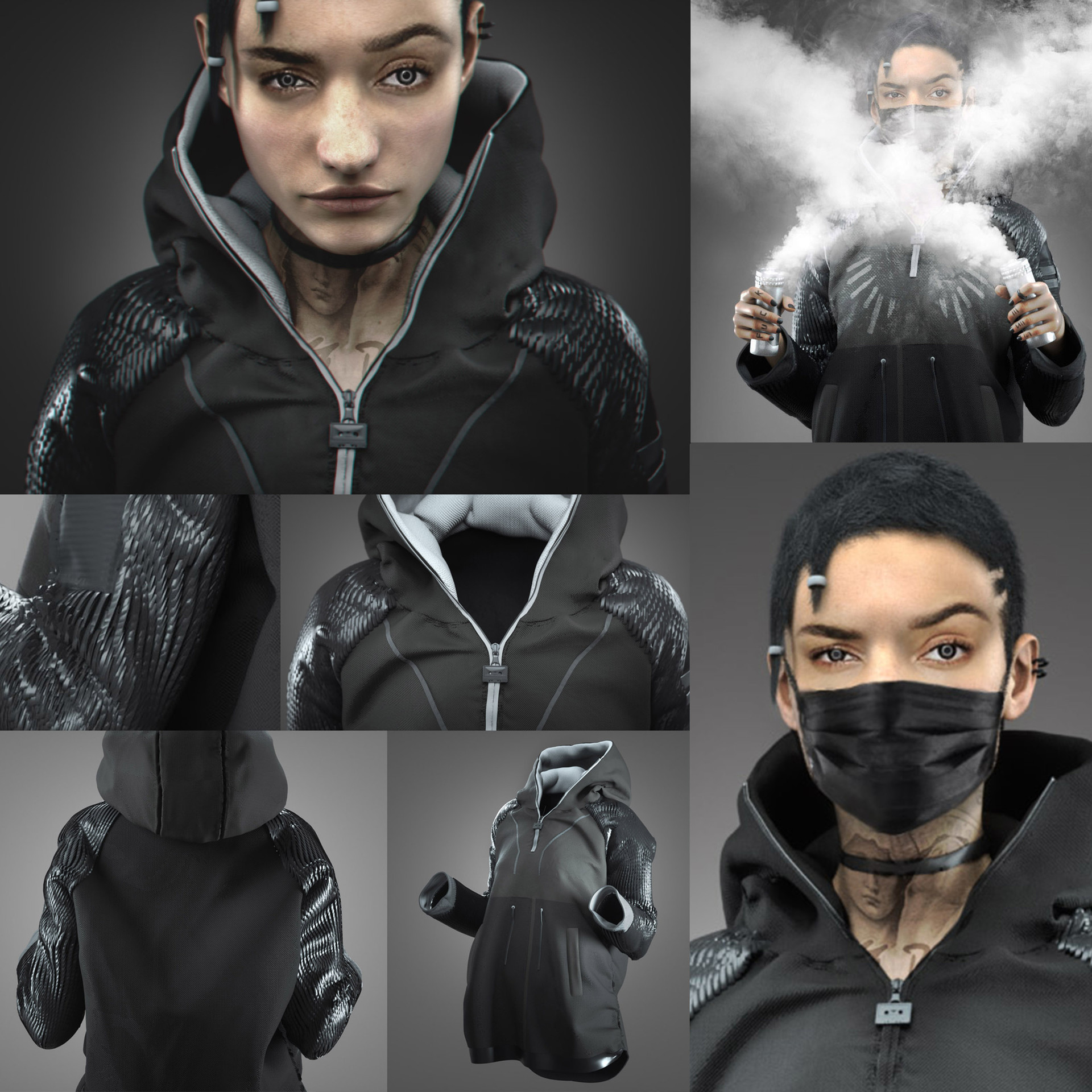 ArtStation - CASS - HAKET (Marvelous Designer Garment)
