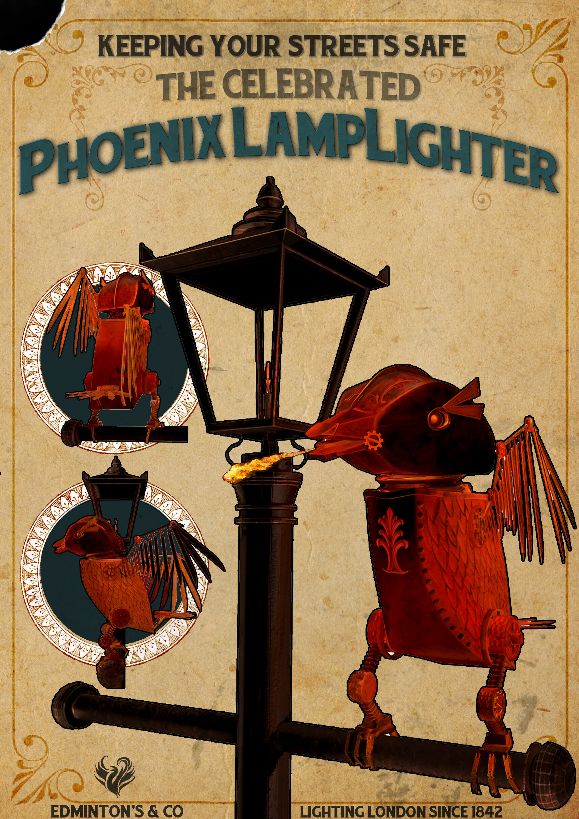 ArtStation - Steampunk Bird Lamplighter