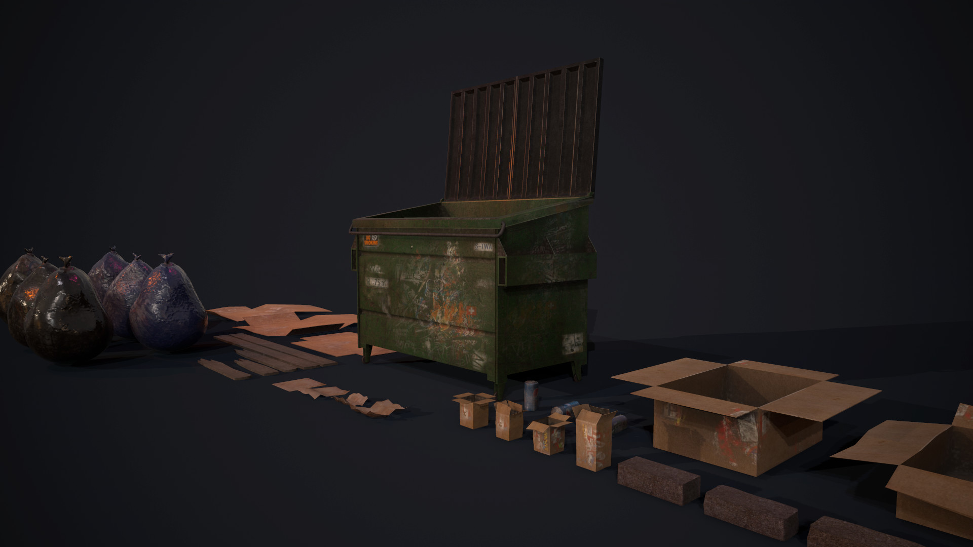 ArtStation - Prop Modeling/Texturing: City Prop Set 1