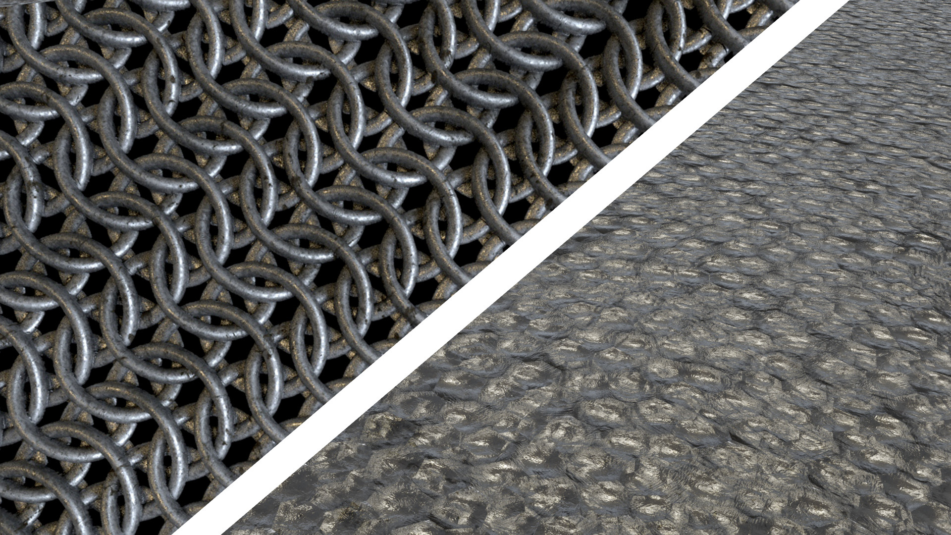 ArtStation - Chain-mail and Hammered Metal procedural shaders