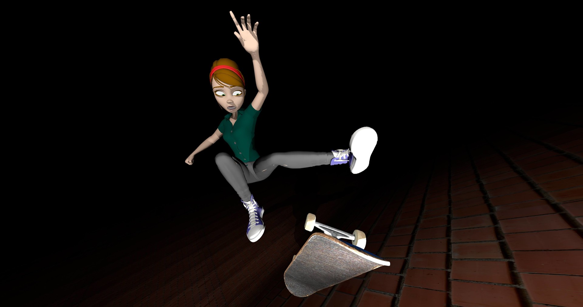 ArtStation - Kickflip pose