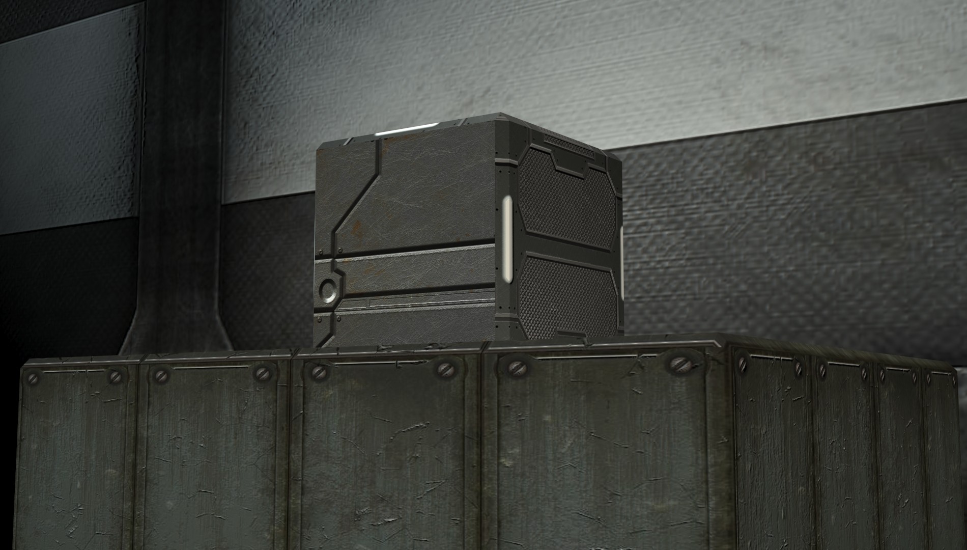 ArtStation - Futuristic box: an first try about textures and animation ...