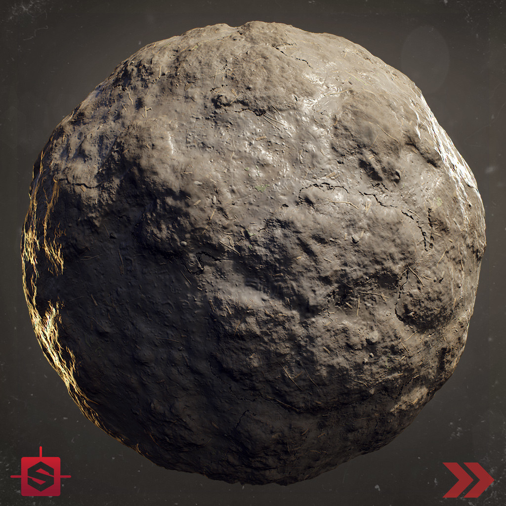 ArtStation - PBR Procedural Drying Ground Mud Material Study