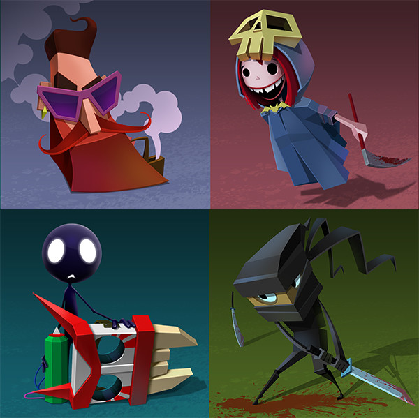 ArtStation - The characters for the game "Mad Aces"