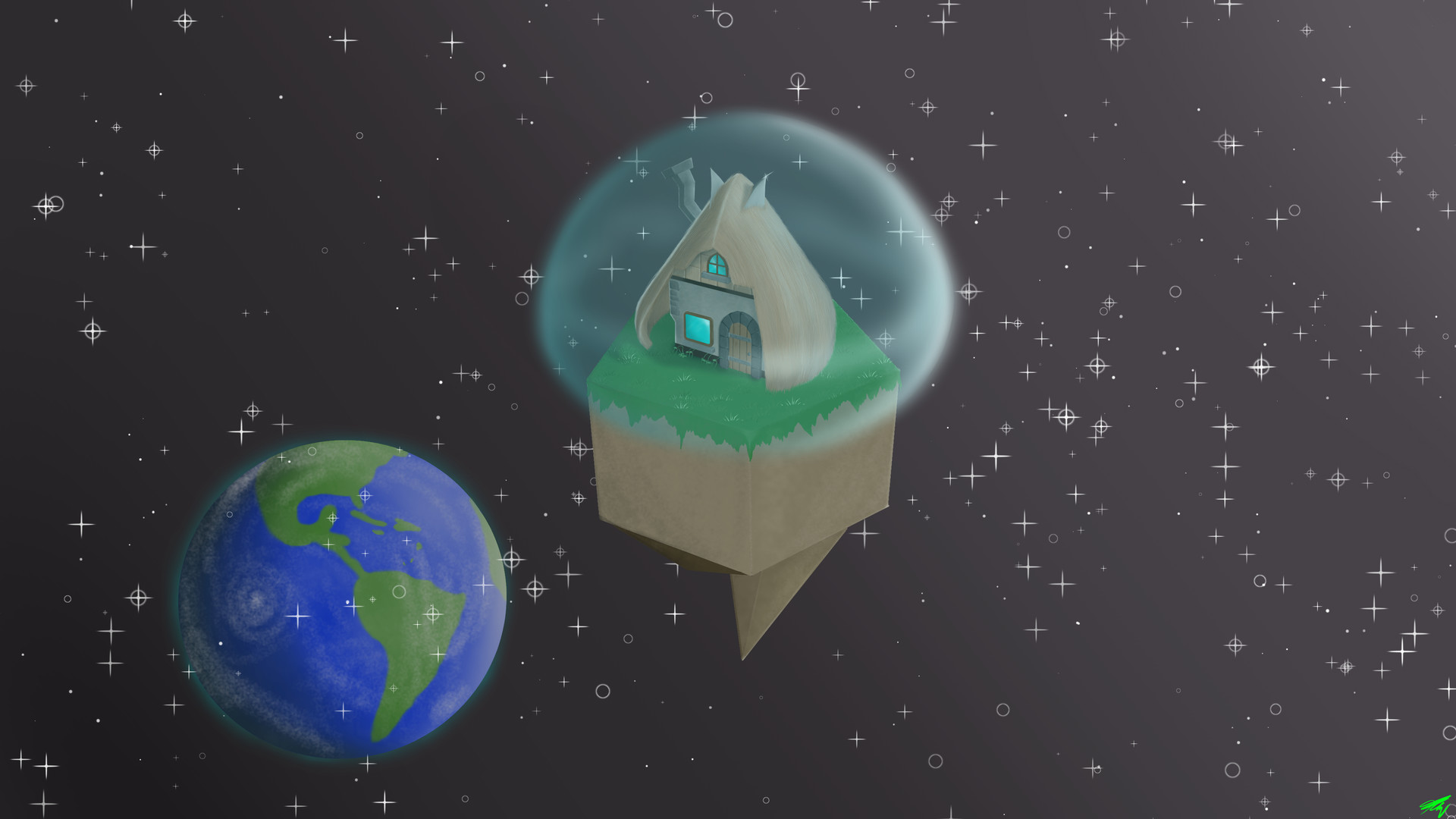 ArtStation - House in space