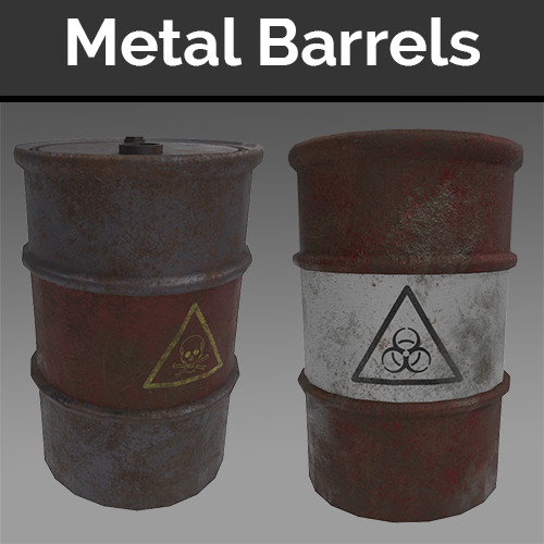 ArtStation - Metal Barrels