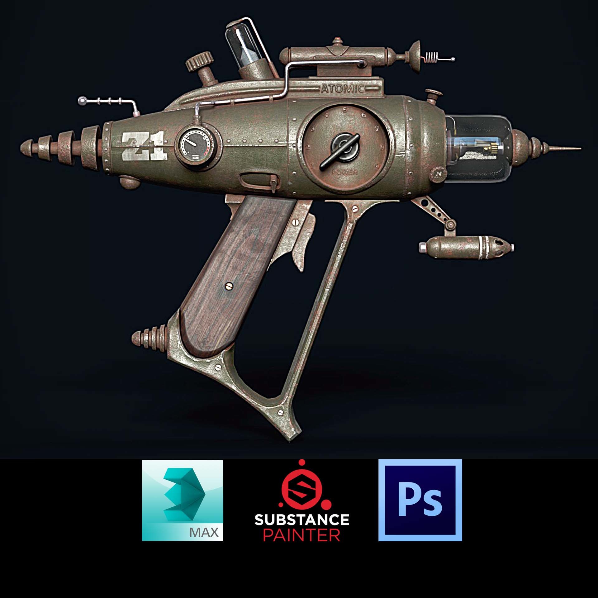 ArtStation - Substance Painter|WETA Raygun|Realtime Game Model|3D ...