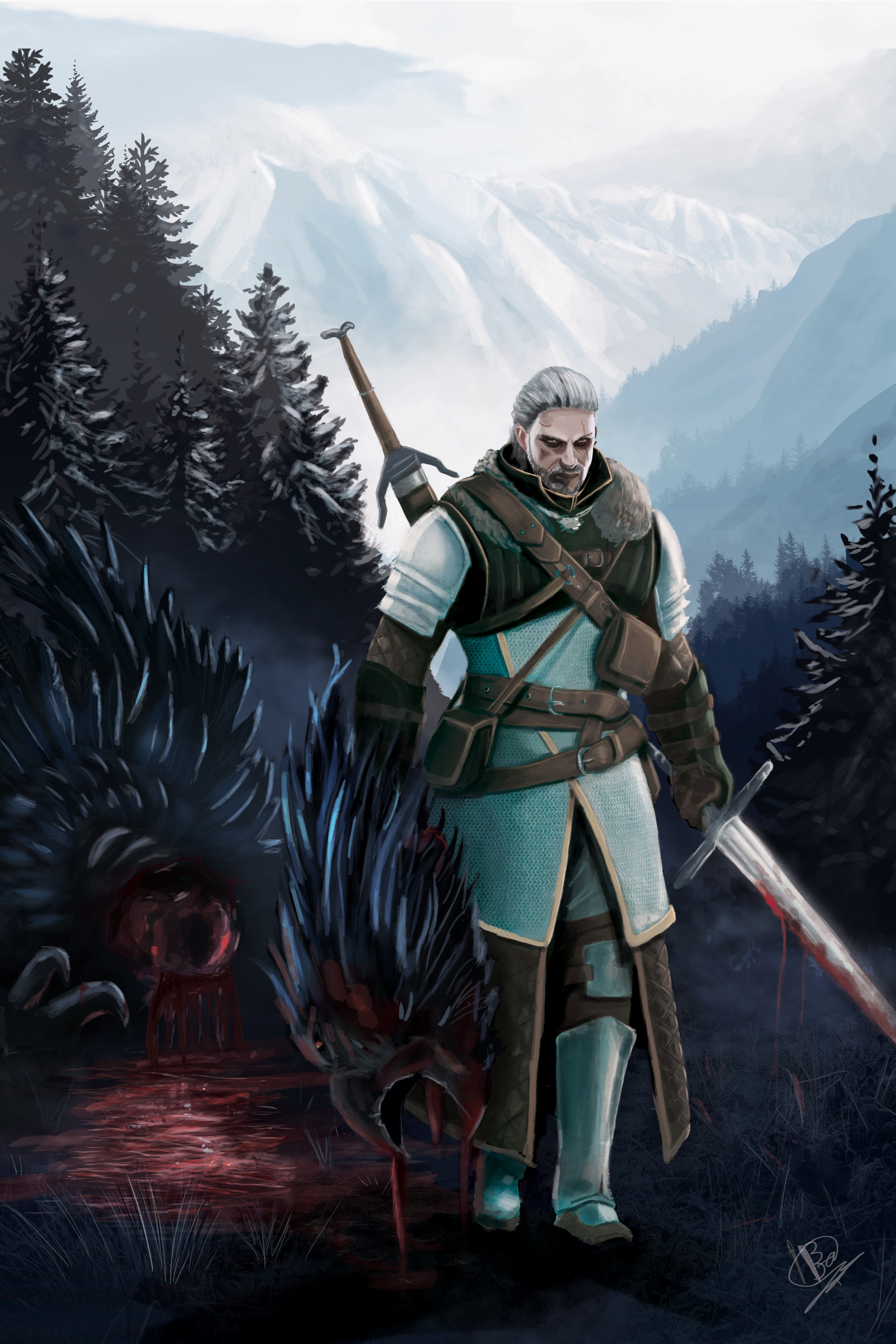 ArtStation - The Witcher - Arch Gryphon in Skellige