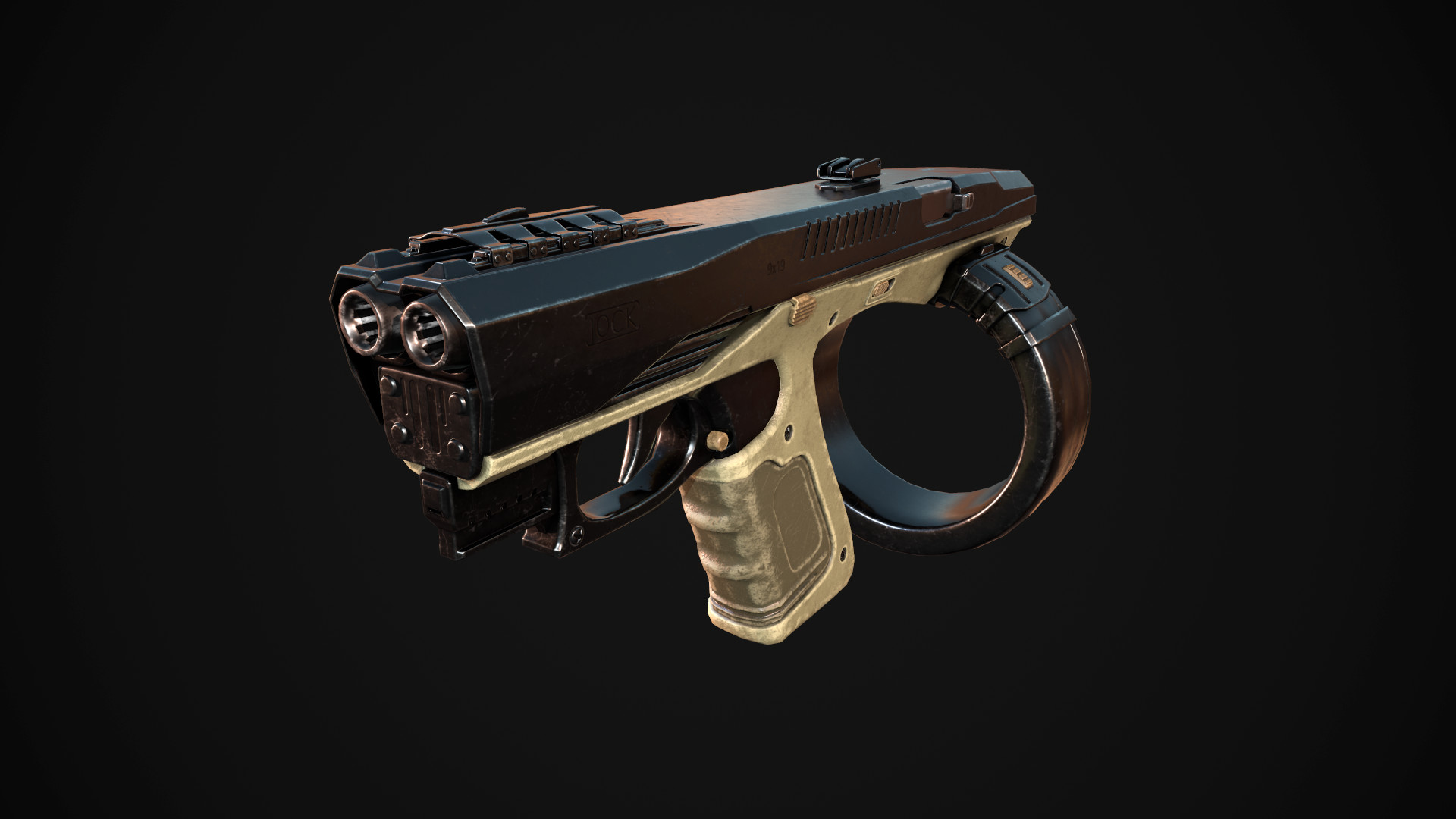 ArtStation - Double bullpup pistol