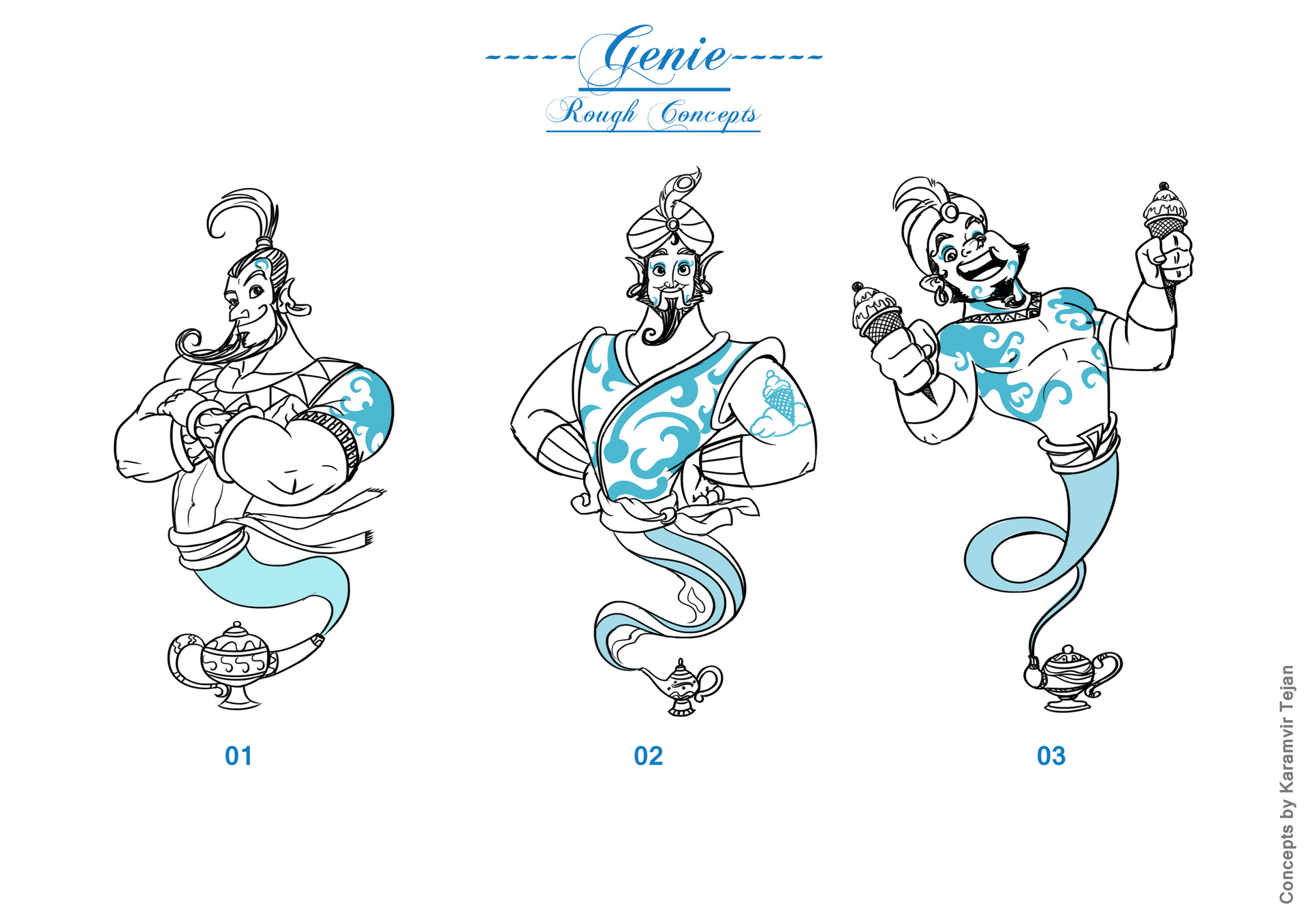 ArtStation - Genie character designs
