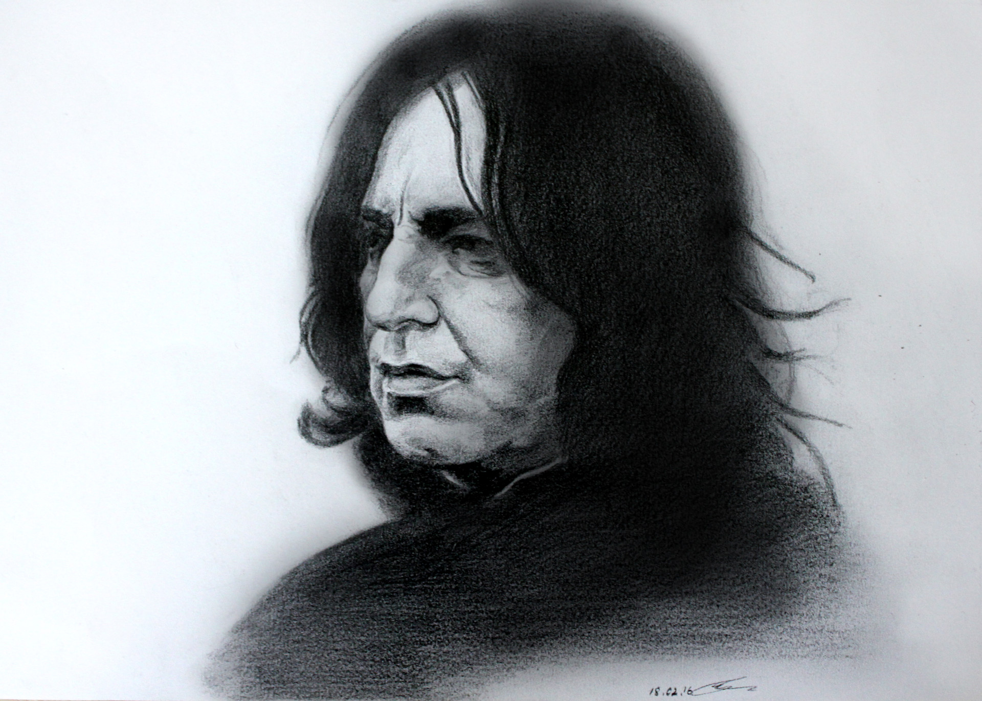 ArtStation - portrait : severus snape, alan rickman