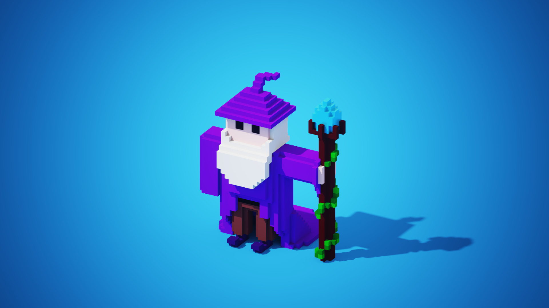 ArtStation - Mage in Voxel