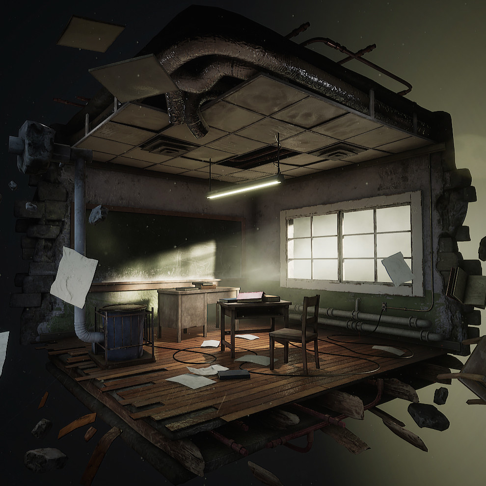 ArtStation - Classroom Diorama - UE4