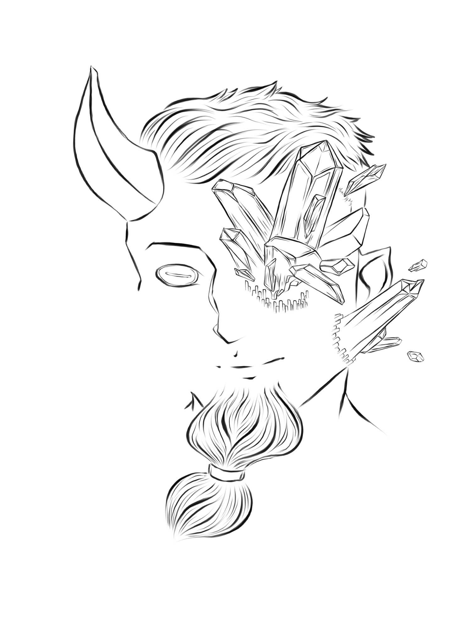 ArtStation - Crystal demon digital (WIP) experiment