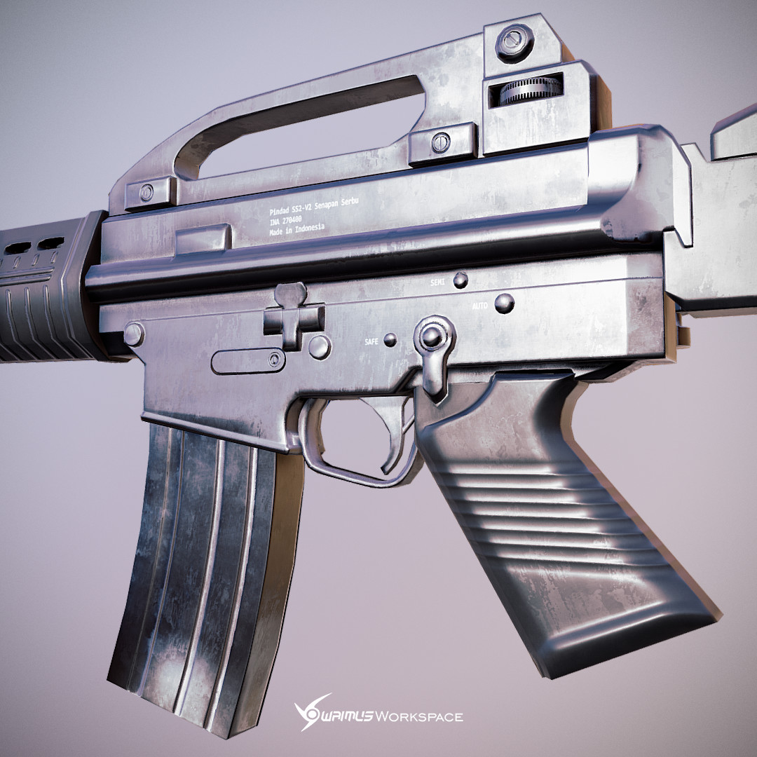 ArtStation - Pindad SS2-V2 Assault Rifle
