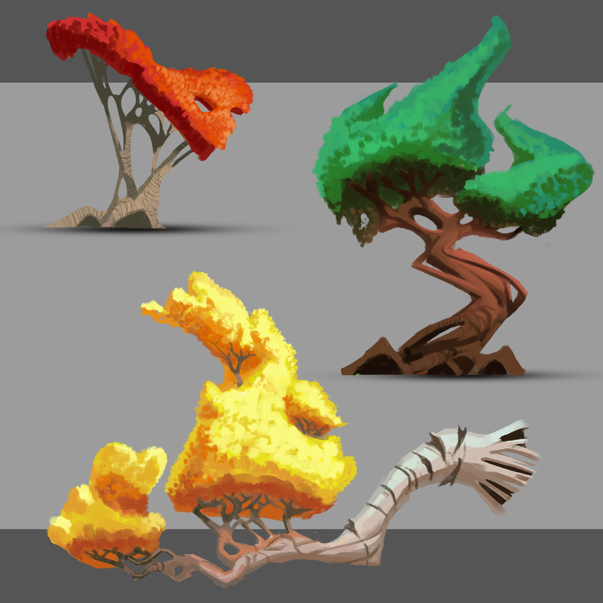 ArtStation - trees - prop design